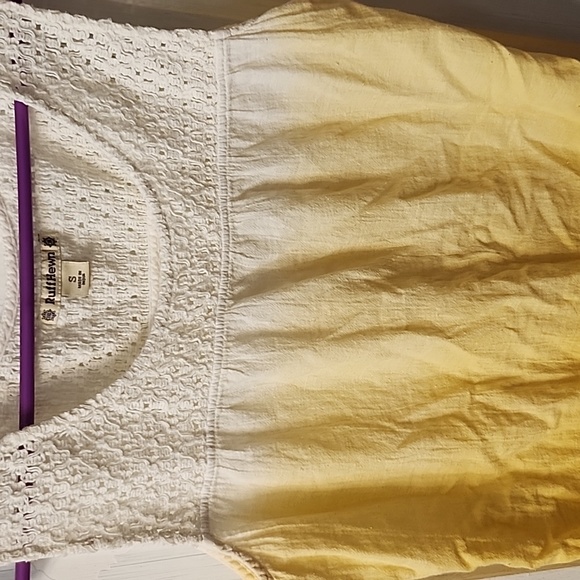 Ruff Hewn | Tops | Tank White And Yellow | Poshmark